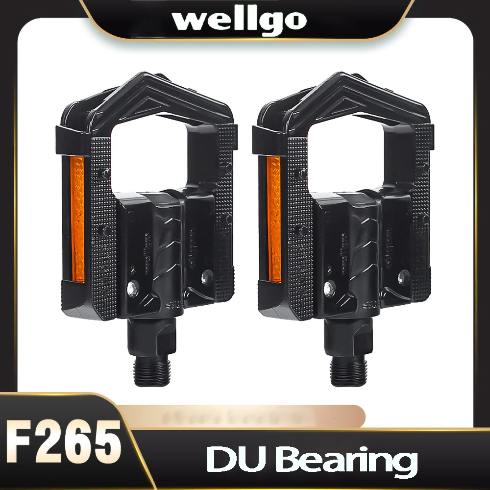 Wellgo 알루미늄 합금 베어링 미끄럼 방지 접이식 자전거 페달, F265 MTB 산악 자전거 액세서리| | - AliExpress