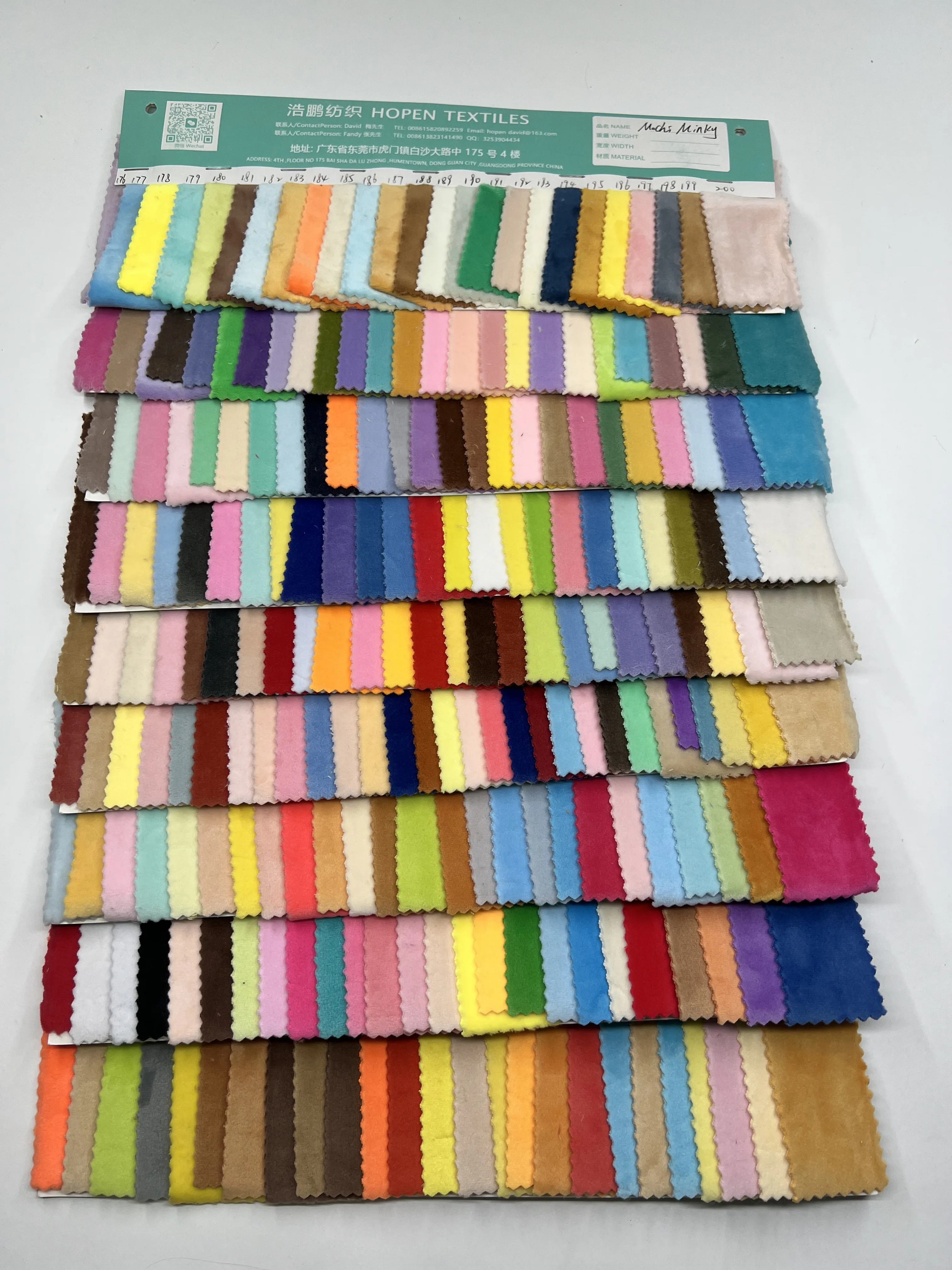 2023 New Coming 229 Colors 1mm Pile Mochi Stretch Minky Fabric Color ...