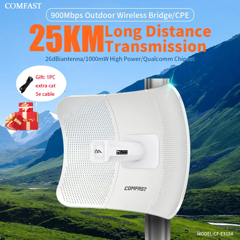 Comfast-Router-ekstender-jarak-jauh-25KM-900Mbps-luar-ruangan-Repeater ...