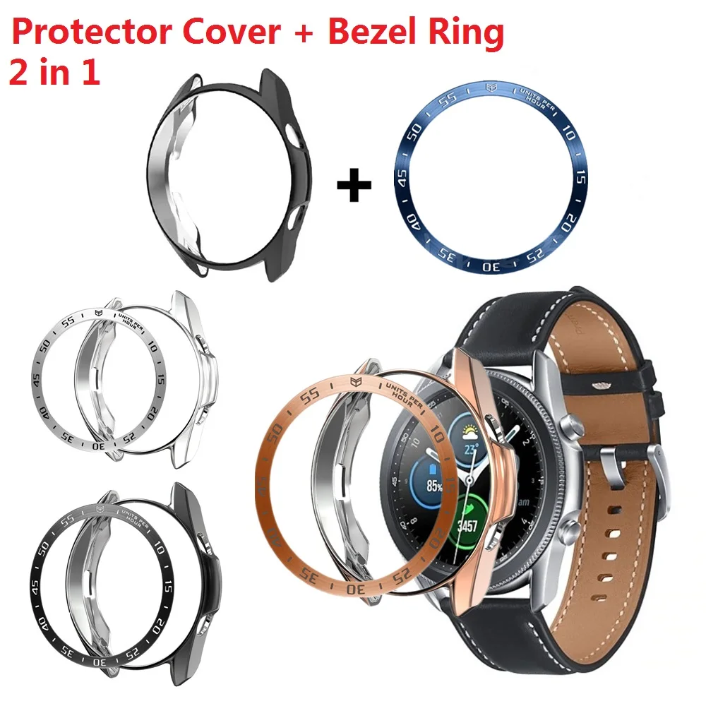 2in1-Bezel-Ring-Case-For-Samsung-Galaxy-Watch-3-41mm-45mm-TPU-Protector ...