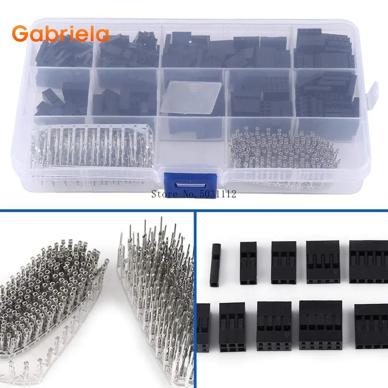 610Pcs-2-54MM-Housing-Connector-Kit-Female-Male-Terminal-Jumper-Wire ...