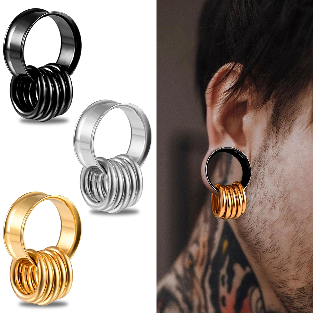 Vanku 2PCS New Arrival Ear Tunnels with Loops Expander Piercing Women ...