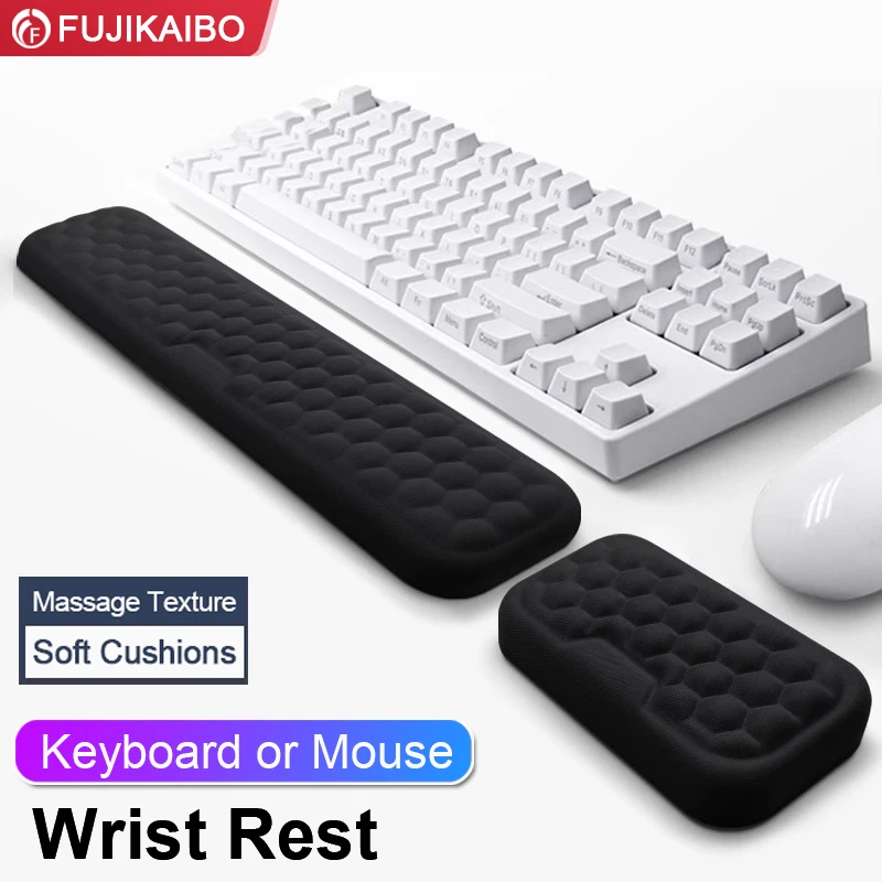 Keyboard-Mouse-Wrist-Rest-Massage-Texture-Wrist-Protection-Support-Pad ...