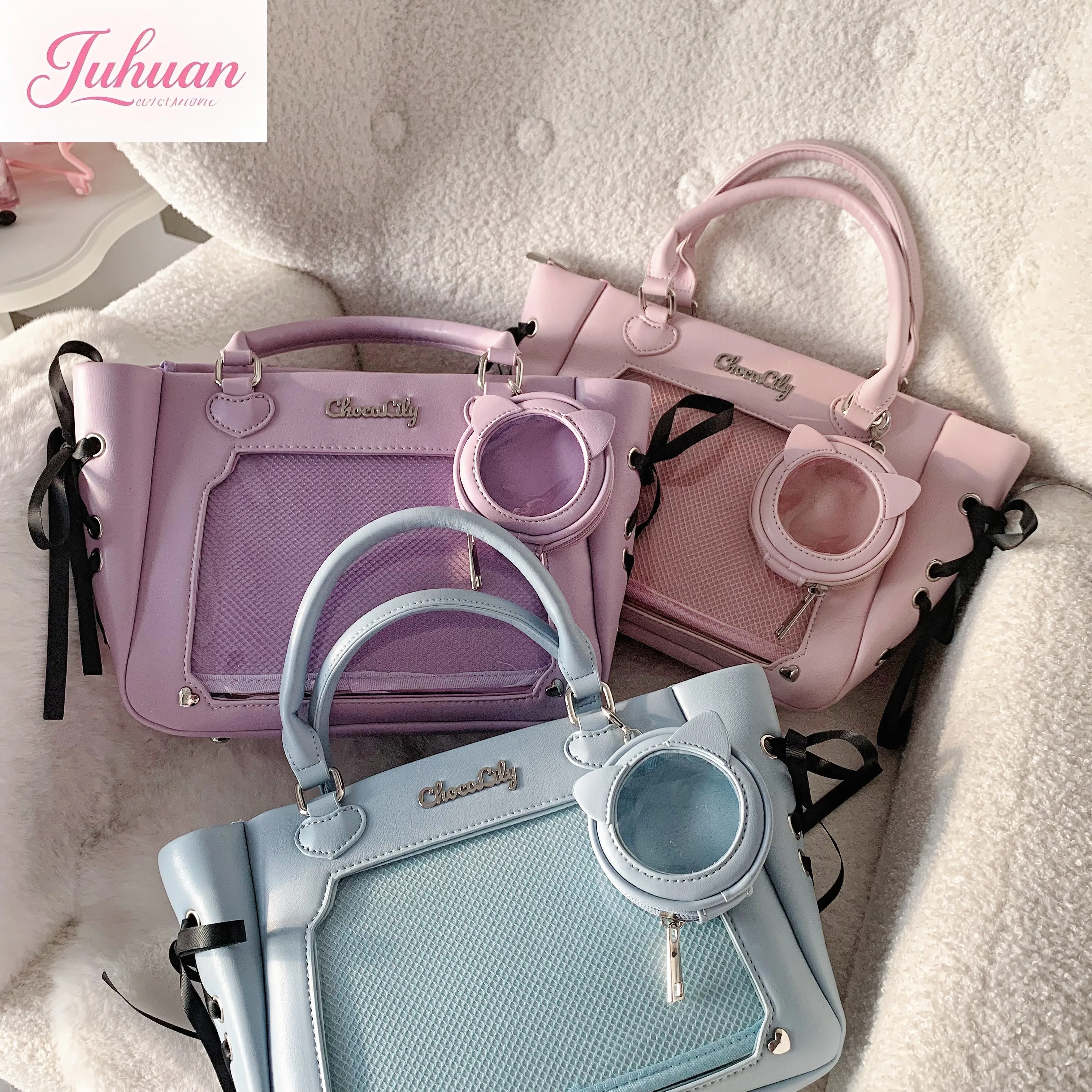 Japanese Mine Series Transparent Itabag Handbag Sweet Cute Cross Lace ...