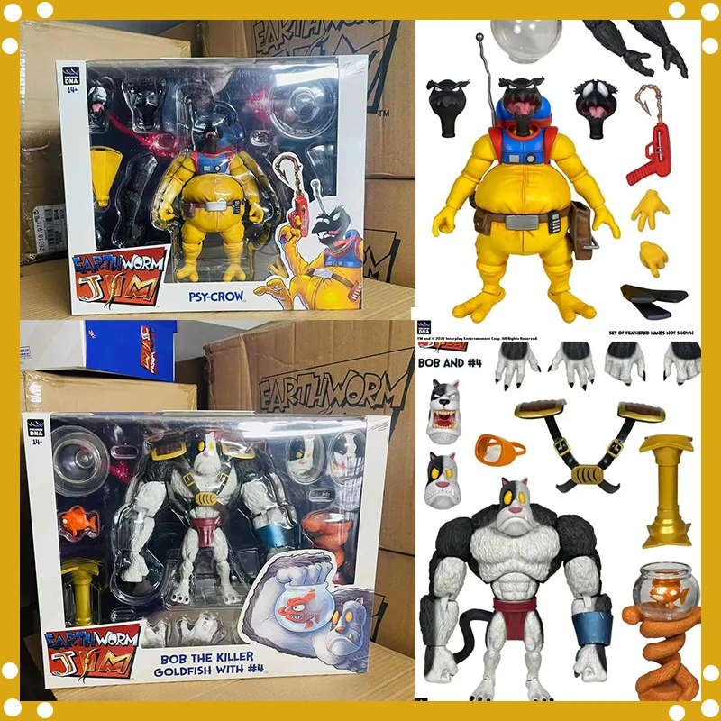 PDNA-1-12-Earthworm-Jim-Psy-Crow-bob-the-killer-anime-Action-Figure ...