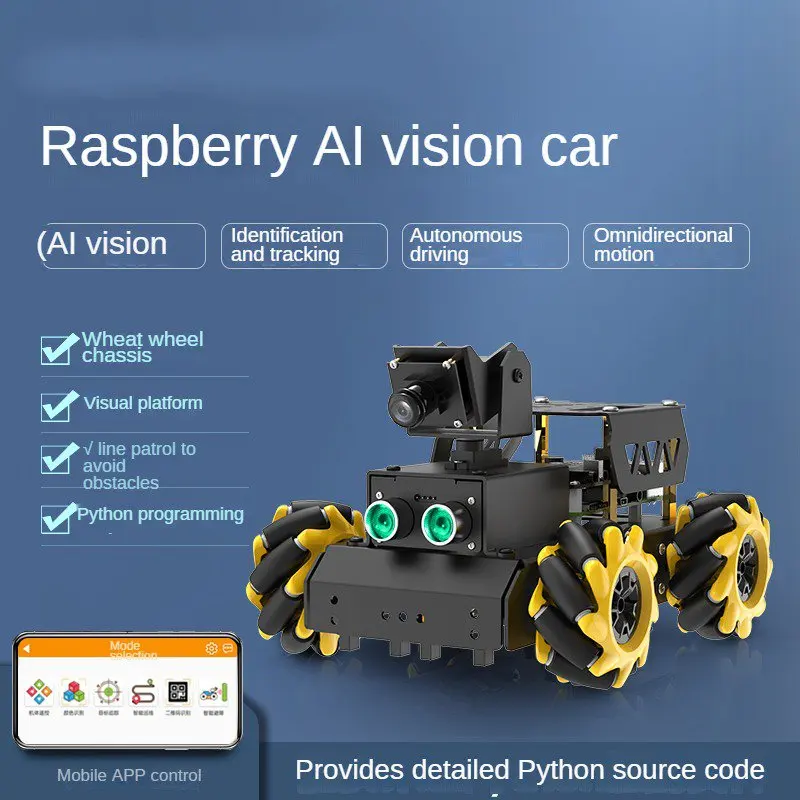 Mecanum-Robot-con-c-mara-de-coche-4WD-Motor-de-Python-AI-de-c-digo ...