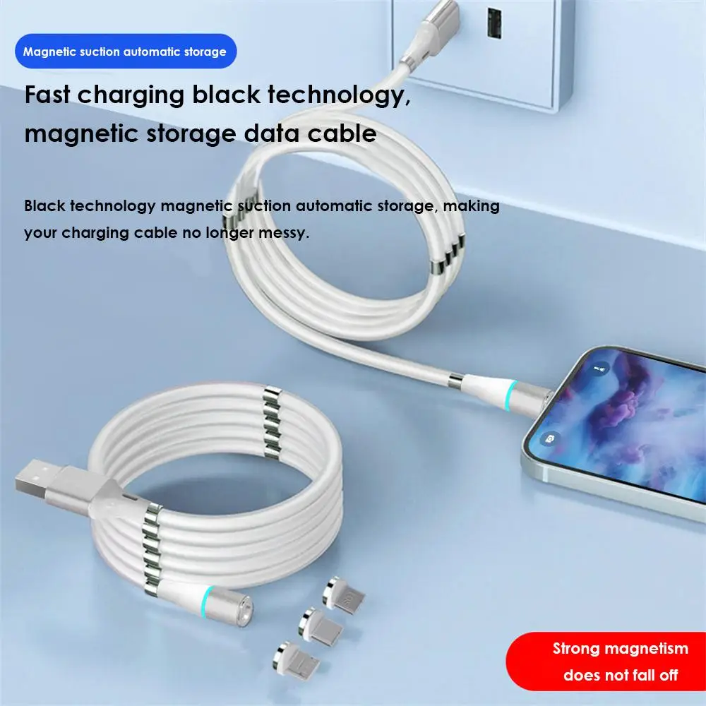 RYRA-Self-Winding-USB-Charging-Cable-2-4A-Magnetic-Fast-Charging-Cable ...