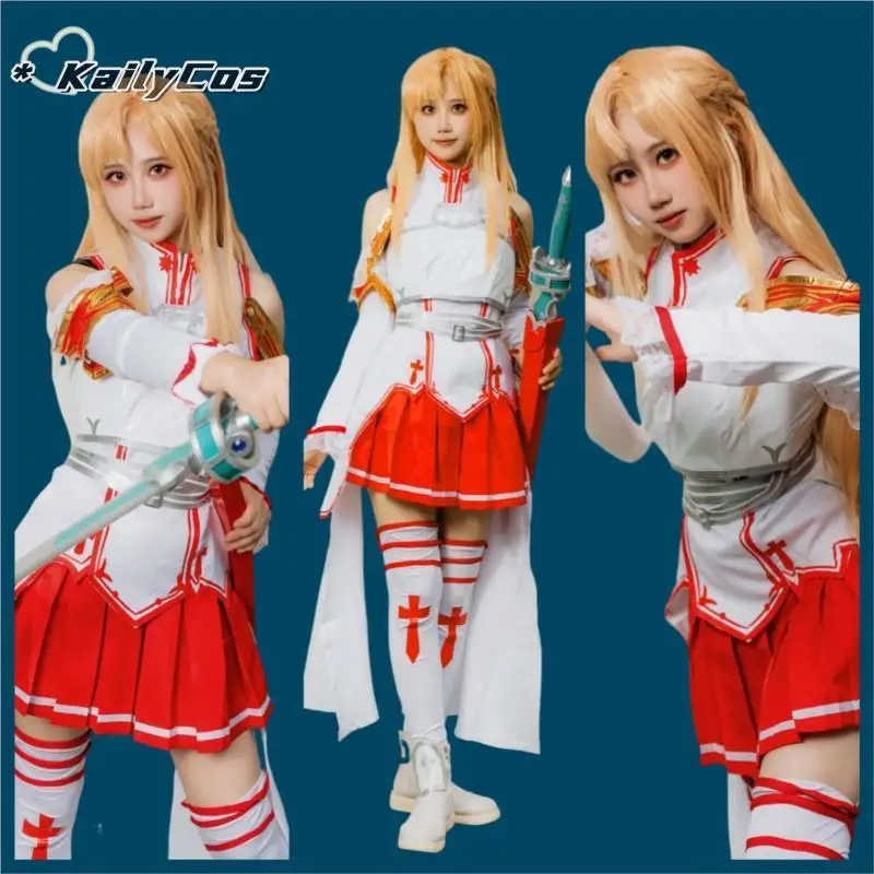 Anime Sword Art On-line Asuna Yuuki Dressed Cosplay Uniform Costumes ...