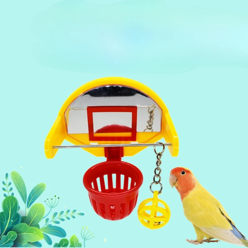 Parrot-Bell-Toys-with-Mirror-Bird-Intelligence-Training-Toys-Fun-Birdie ...