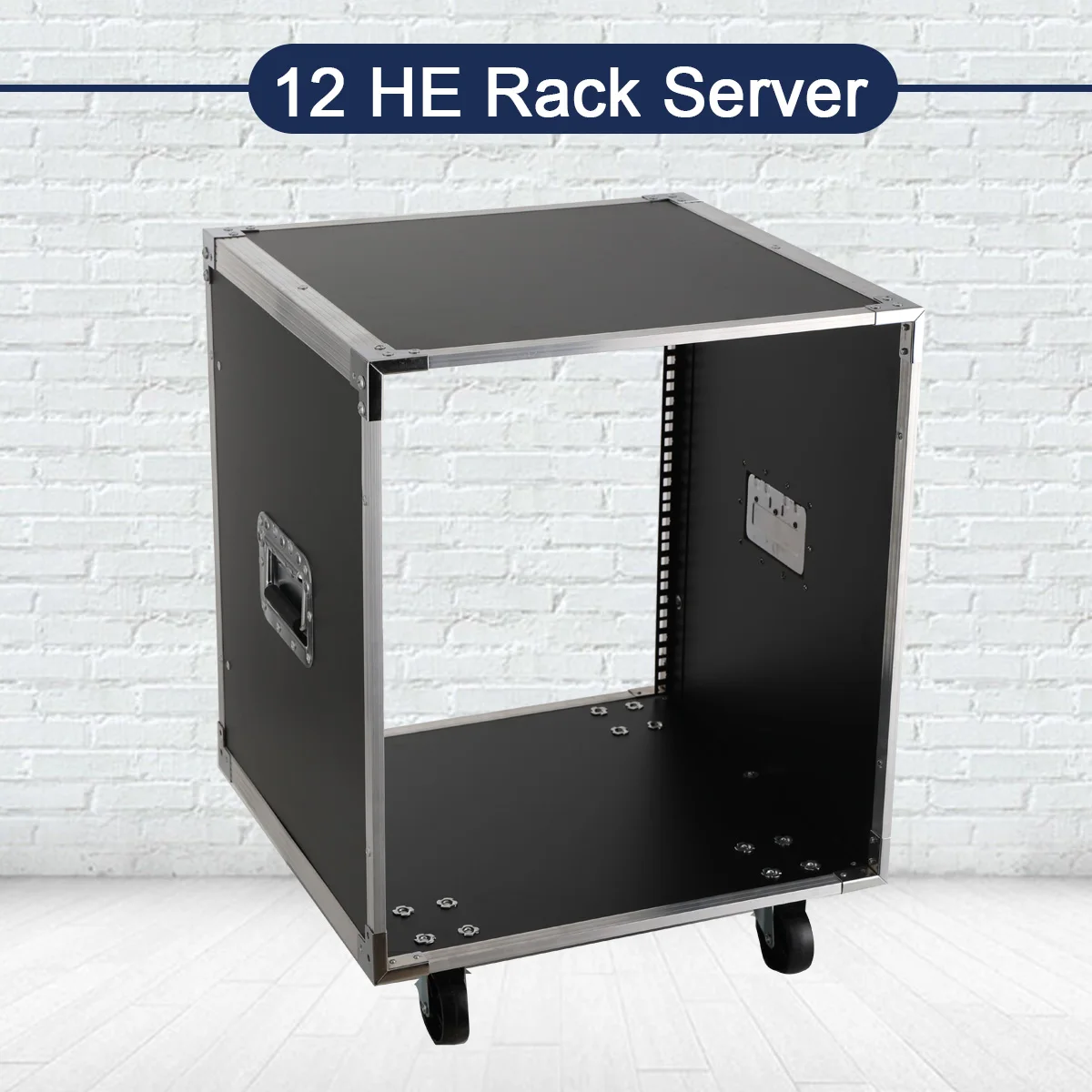 12U Cabinet Rolling Network Rack Audio Studio Video Telecom Equipment ...