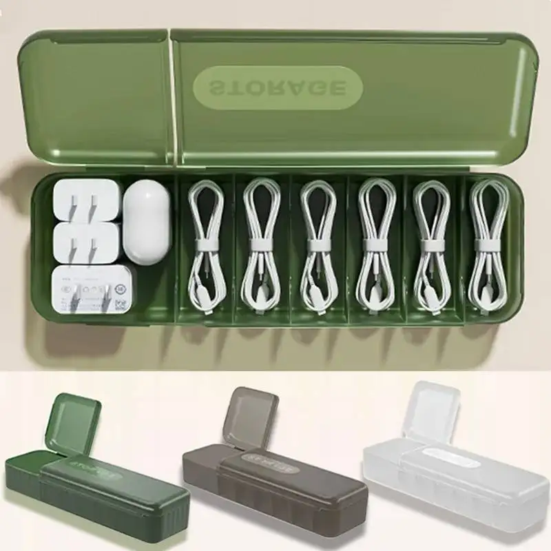 Cable-Storage-Box-Organizer-Charger-Cord-Storage-Box-With-7 ...