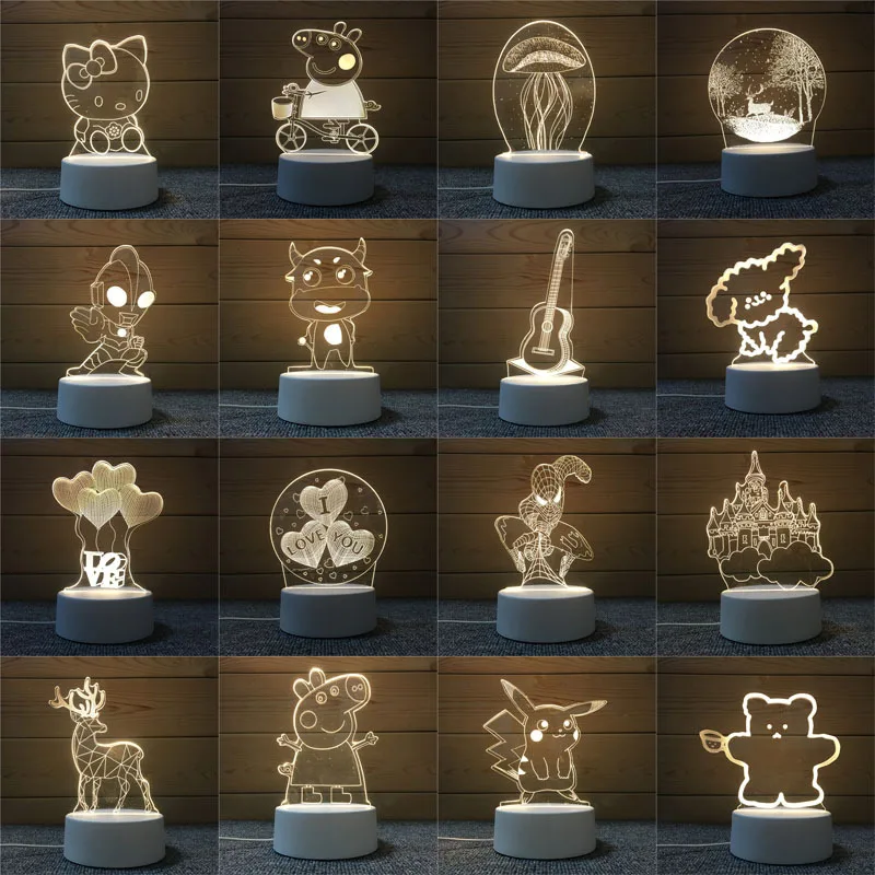 LED-3D-Night-Light-Acrylic-Cartoons-Desk-Lamp-3W-Decorative-Children-s ...