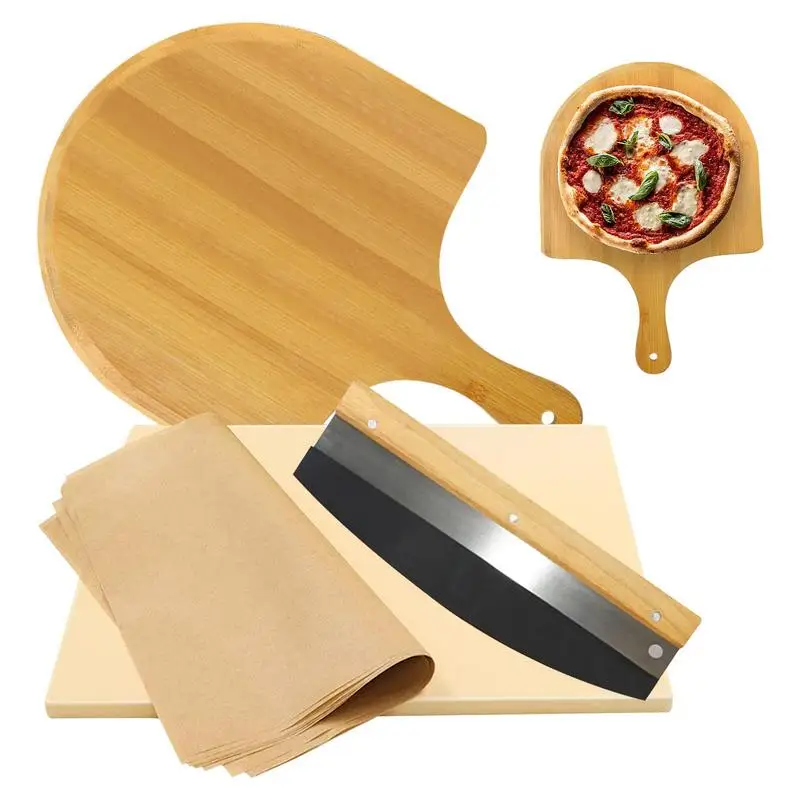 Grill-Pizza-Stone-Set-Pizza-Baking-Stone-Kit-For-Oven-Kitchen-Tools ...