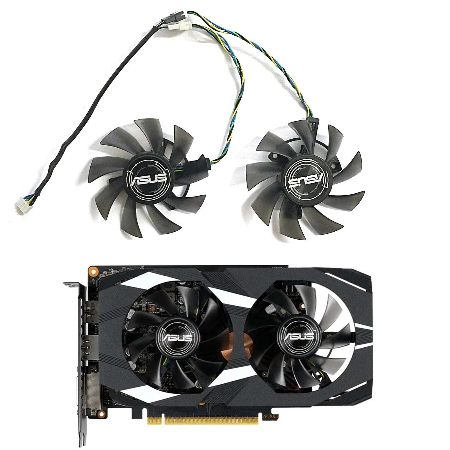 75MM FD8015U12S T128015SU DC 12V 0.5A 4Pin GTX 1650 GTX 1660 Ti GPU Fan ...