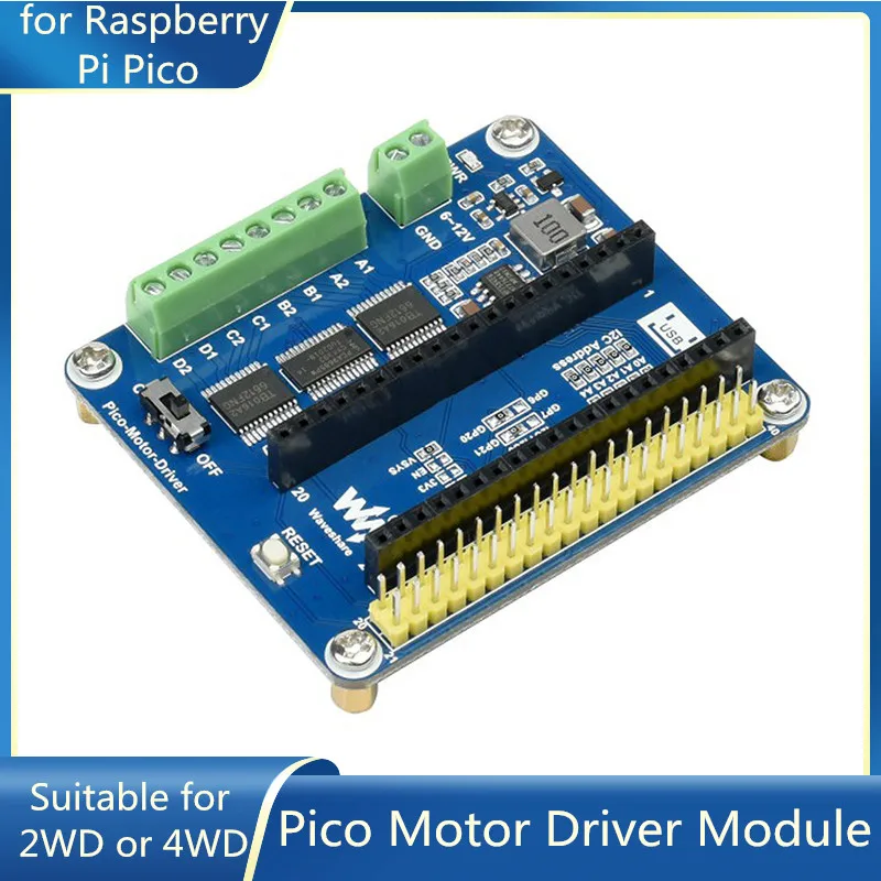 DC Motor Driver Module for Raspberry Pi Pico Expansion Board 4-way DC Motos 12C Interface ...