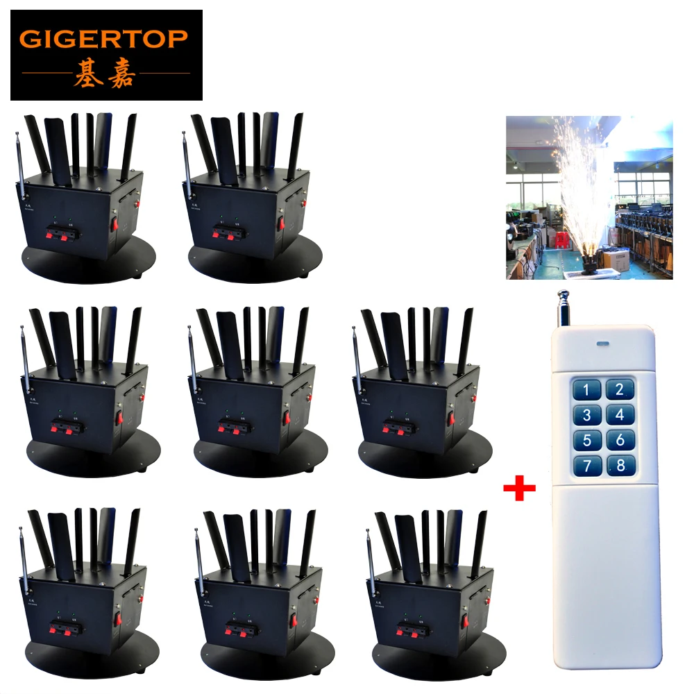 Gigertop Tp-t12b 6 Head Rotating Fireworks Console Machine Wireless ...