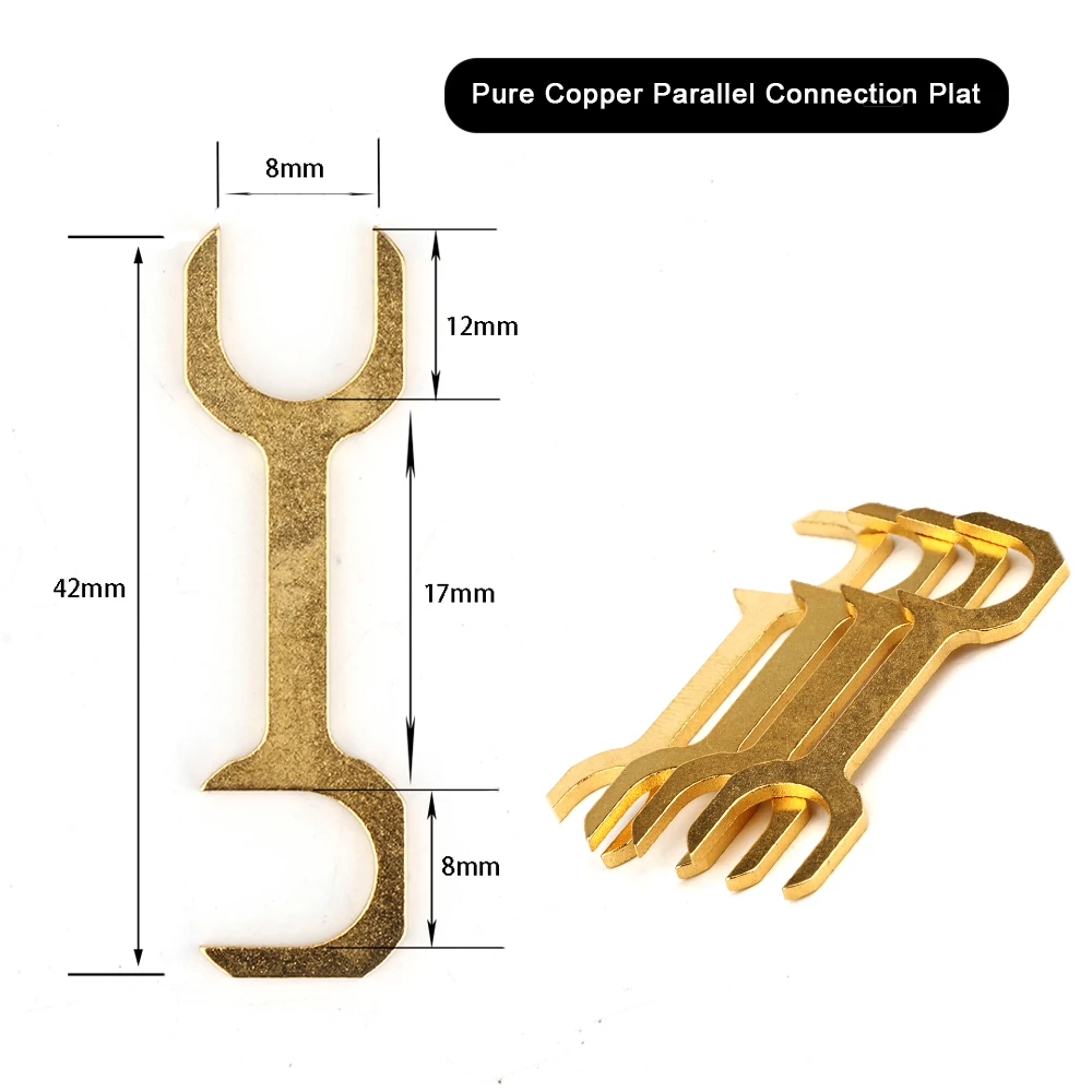 2/4PCS High Quality Gold Plating of Red Copper Parallel Connection ...