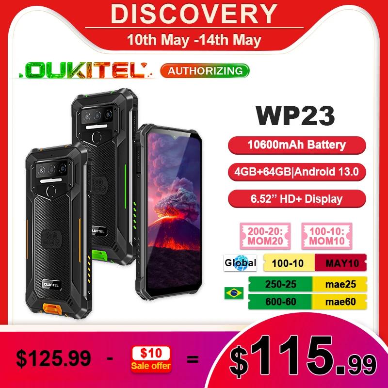 Kite-smartphone Vissé Wp23, Téléphone Portable Robuste, 6.52 "hd ...