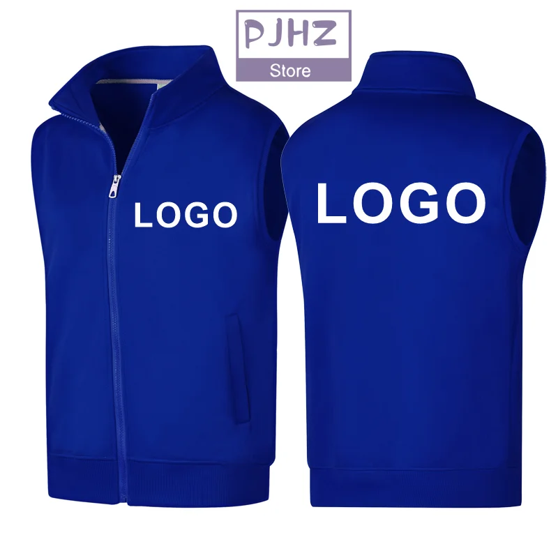 Winter-Fleece-Warm-Vest-Custom-Logo-Text-Men-And-Women-Sleeveless-Vest ...