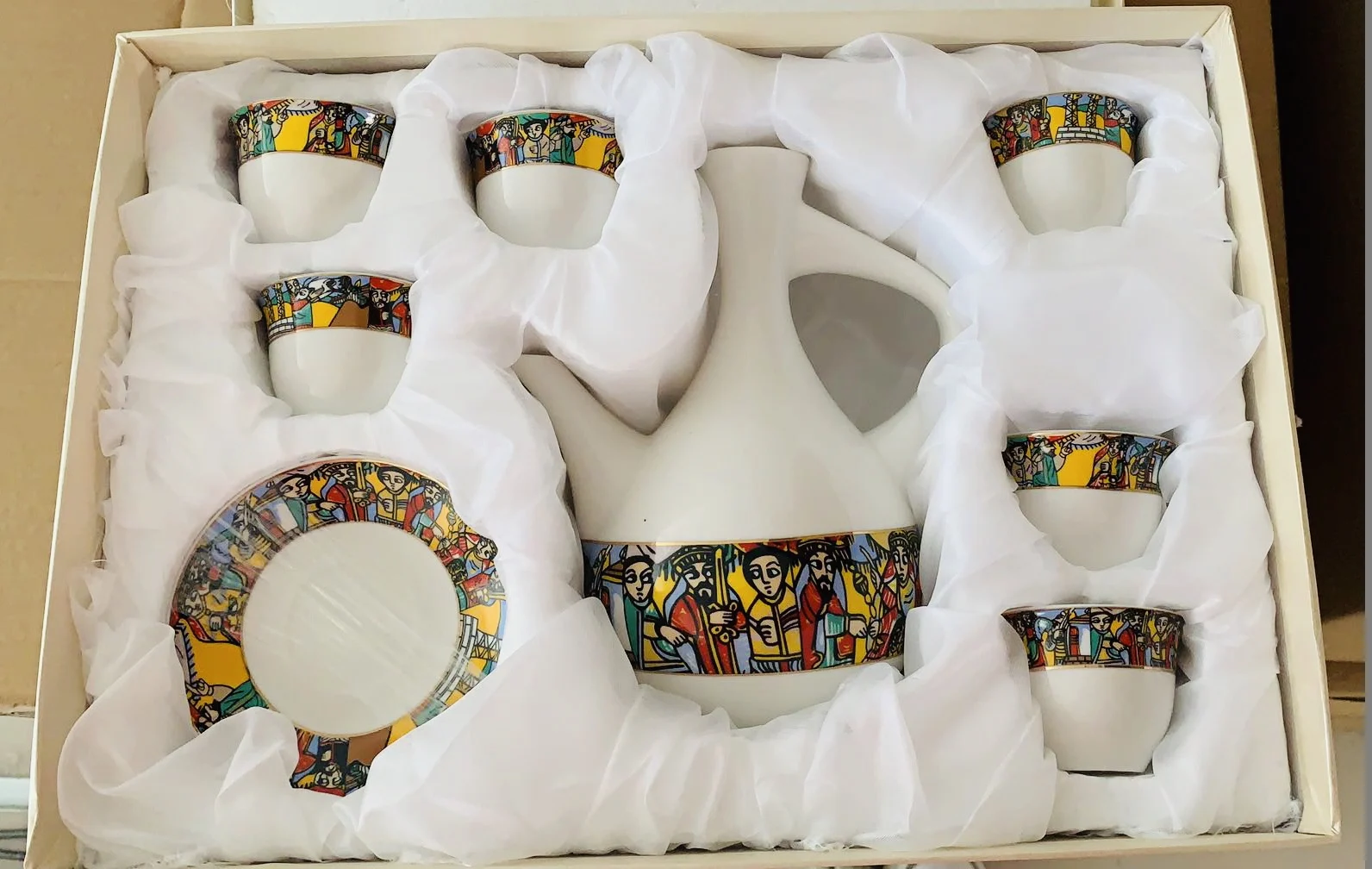 Ethiopian Eritrean Coffee Cups Edition Full Set 13pcs Comes with 6 Cups ...
