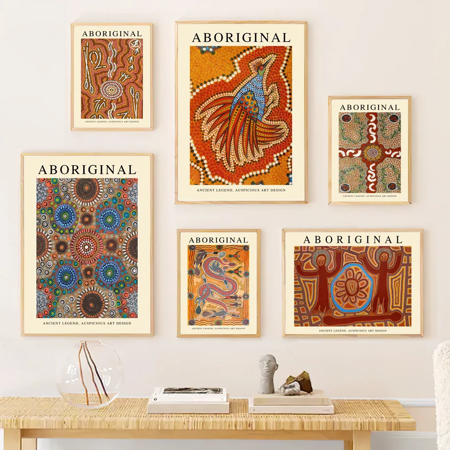 Aboriginal-Print-Abstract-Ancient-Bird-Indigenous-Wall-Art-Australian ...