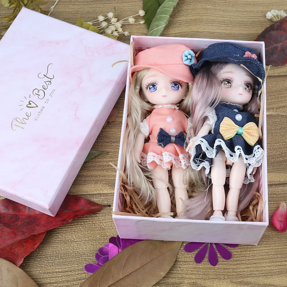 2pc-lot-Mini-Bjd-Doll-12cm-Ob11-Pocket-Doll-23-Movable-Joint-Toy ...