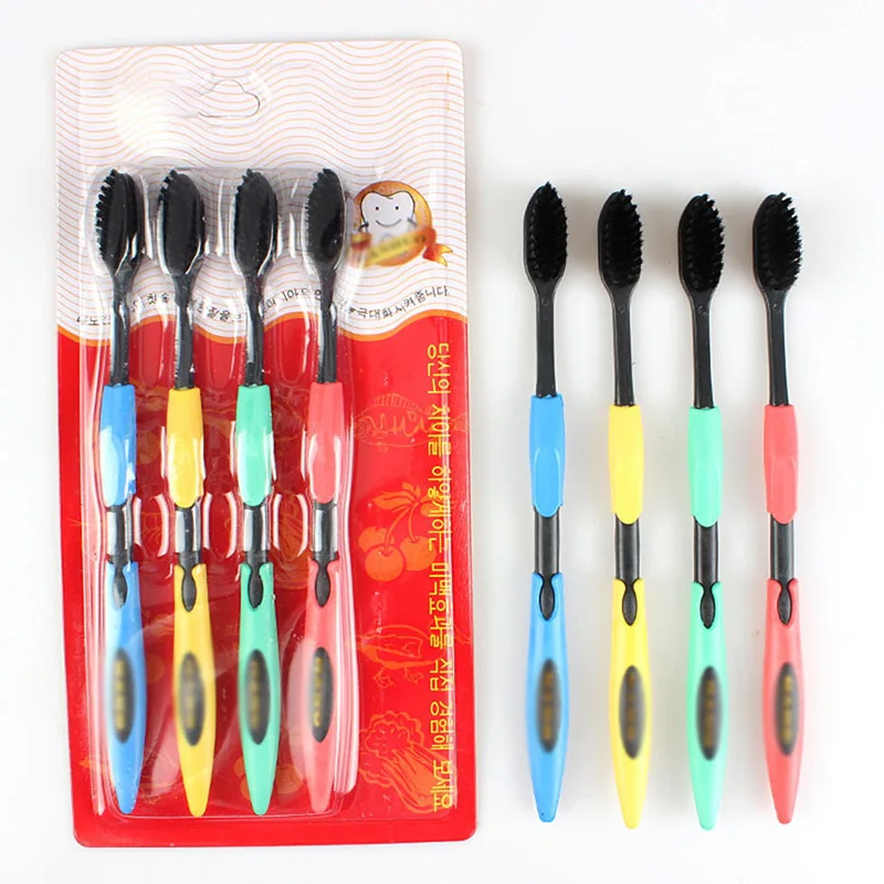 4Pcs-set-Soft-Nano-Bristles-Bamboo-Charcoal-Toothbrushes-PP-Handle ...