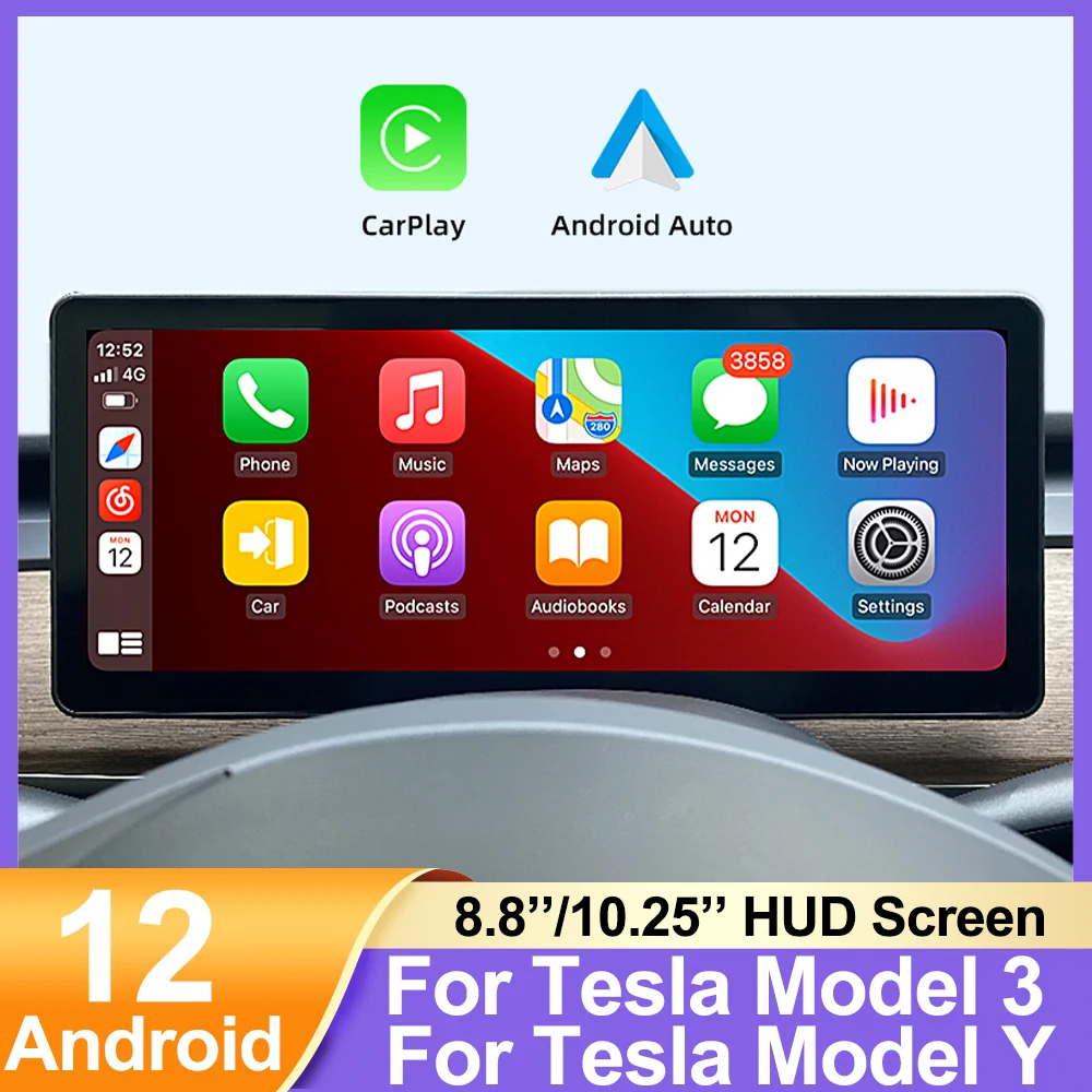 Android-10-25-HUD-Screen-for-Tesla-Model-3-Model-Y-Digital-Dashboard ...