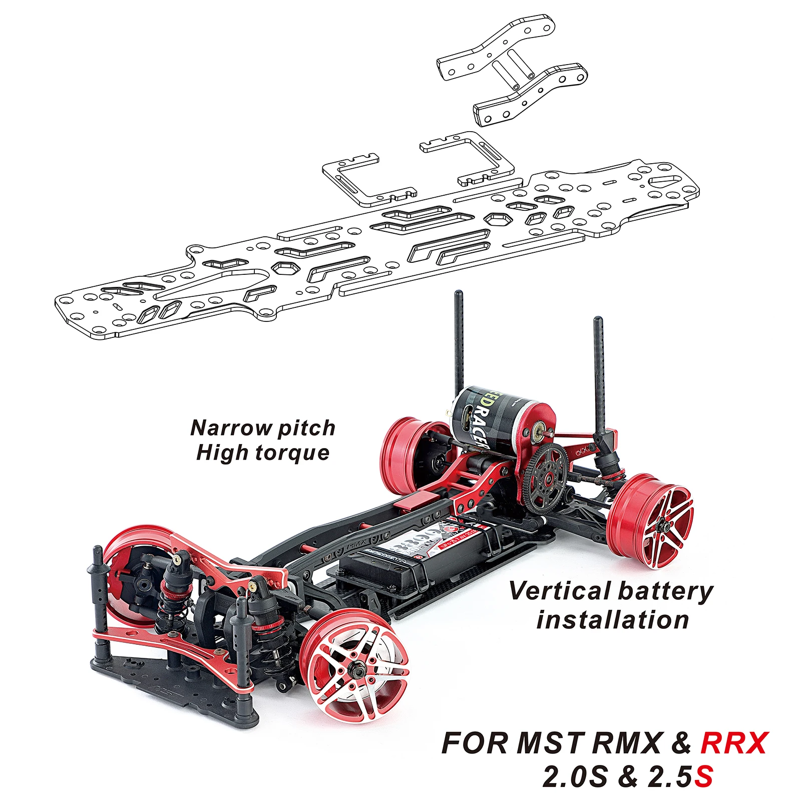 Narrow-Vertical-High-Traction-Carbon-Fiber-Chassis-and-Battery-Holder ...