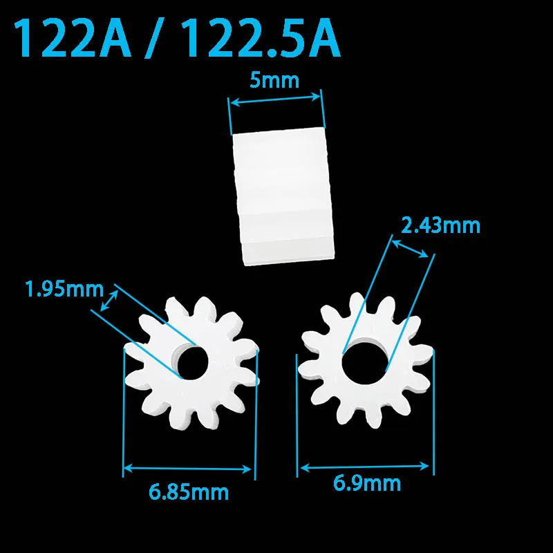 122A 122.5A 0.5M Pinion 12 Tooth POM Plastic Gears DIY Model Toy ...