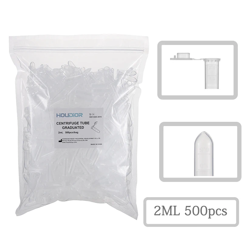 500Pcs-Bag-2ml-Lab-Mini-Plastic-Test-Tube-Centrifuge-Vial-Clear-Snap ...