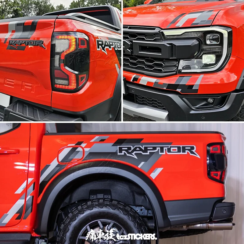New-car-sticker-FOR-Ford-Ranger-Raptor-2024-body-rear-trunk-exterior ...