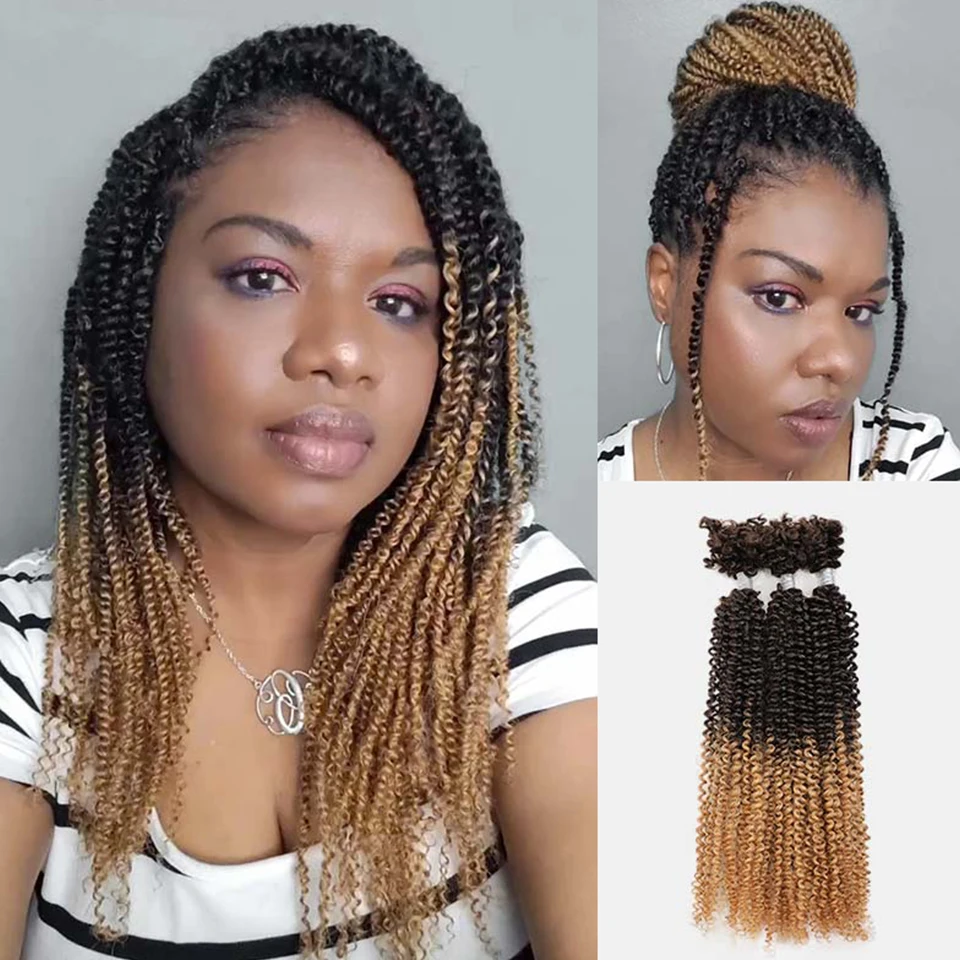 Cabello-rizado-peruano-Afro-V-a-granel-Qvr-marr-n-ombr-para-Twist ...