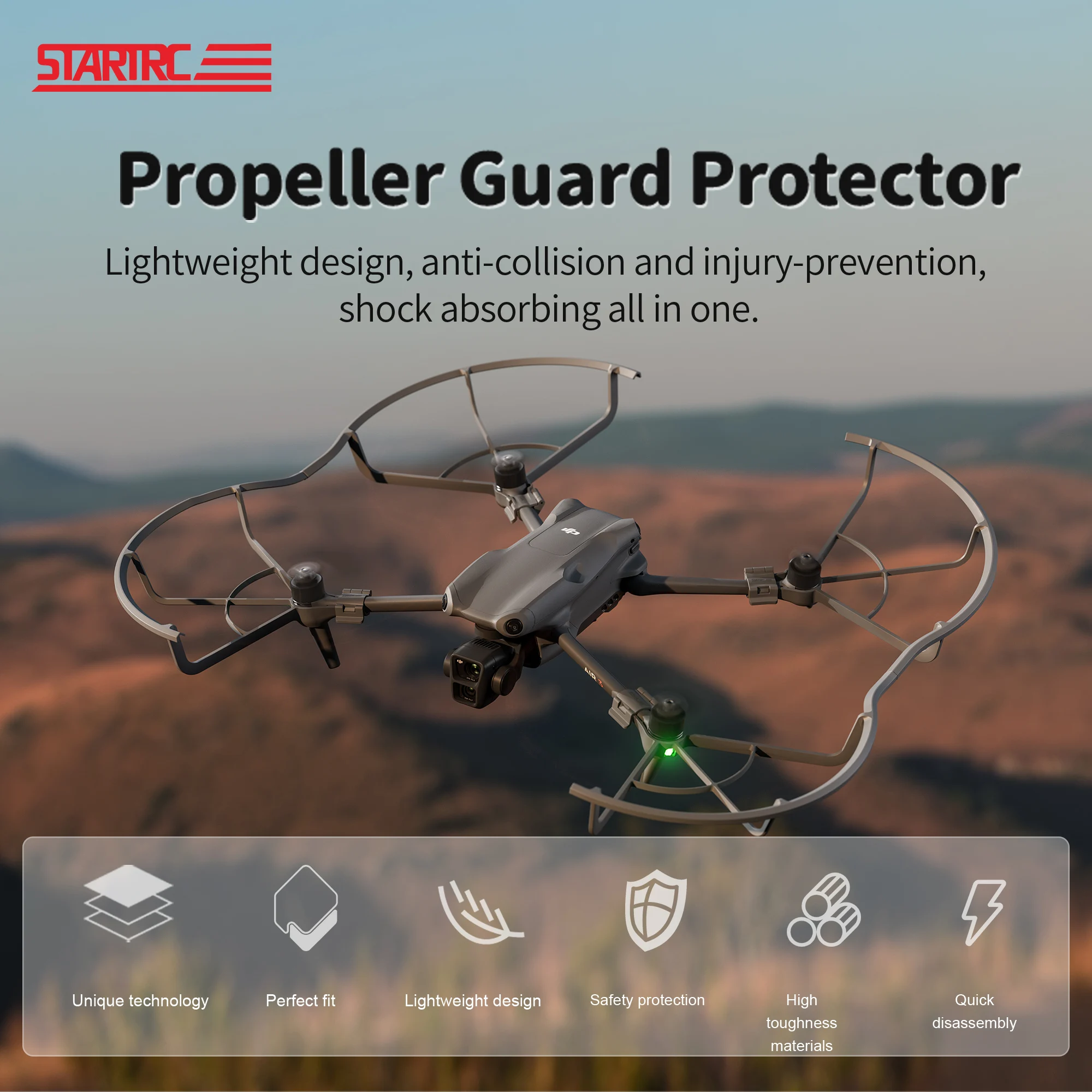 Dji Drone Professional DJI Air 3/3S Propeller Guards - Quick Release ...