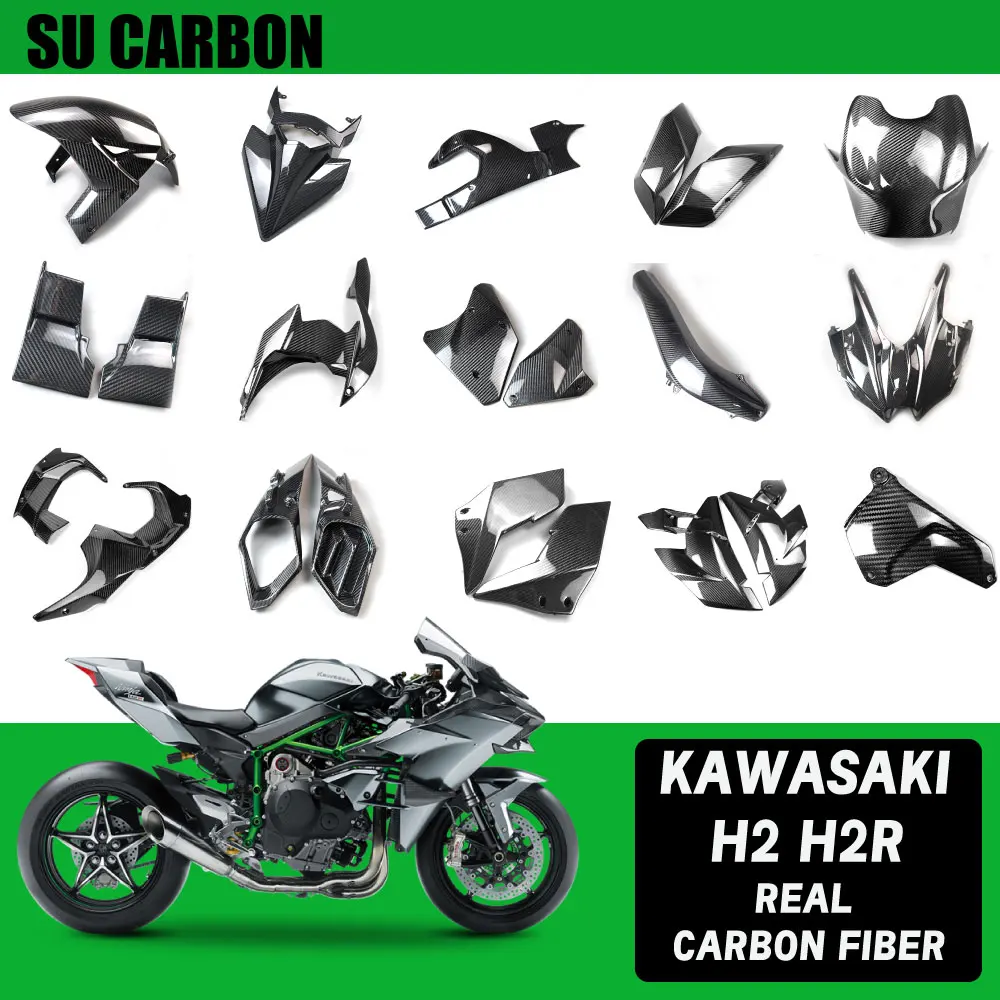 Carbon Fiber Full Fairing kits For Kawasaki NINJA H2 H2R Motorcycle ...