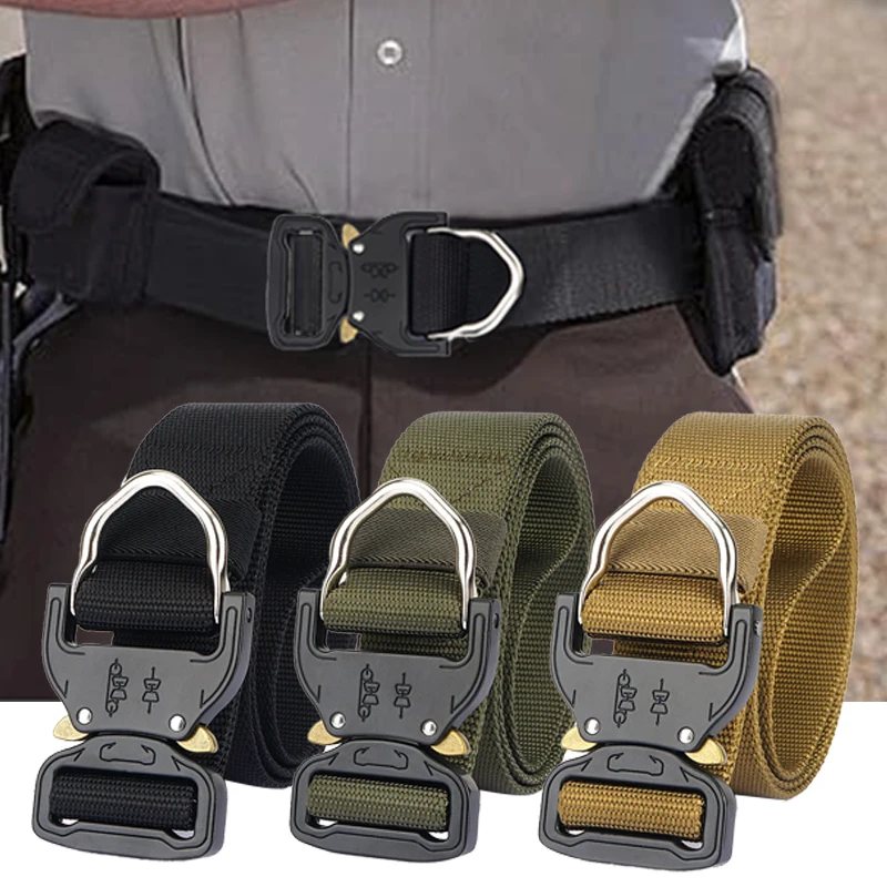 High Quality Men's Military Belt - Metal Buckle Nylon Belt for Outdoor ...