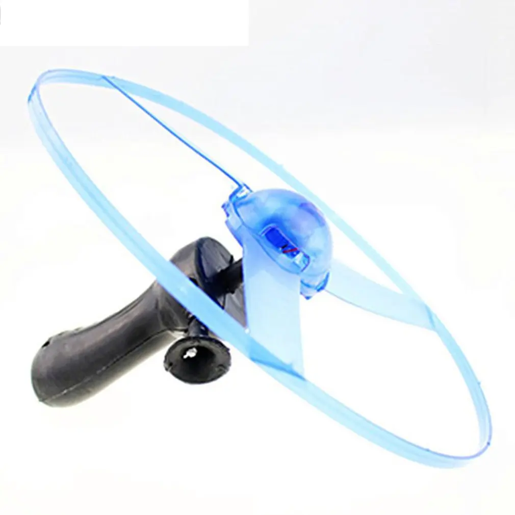 LED Lighting Flying Disc Propeller Helicopter Toys Pull String Flying ...