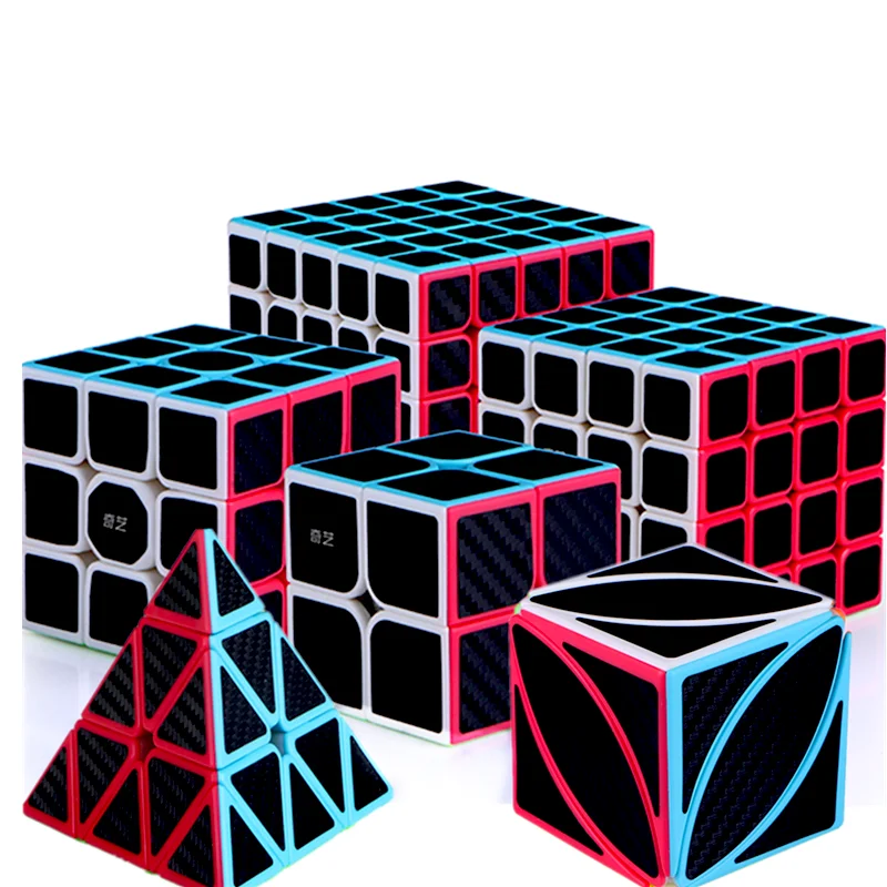 Qiyi-Carbon-Fiber-Professional-Magic-Cube-Sticker-Speed-Cubes-Original ...