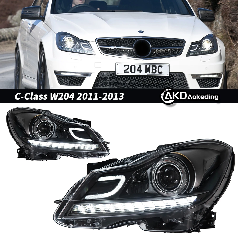 Auto Parts For W204 Headlights 2011-2013 C200 C300 C Class latest ...