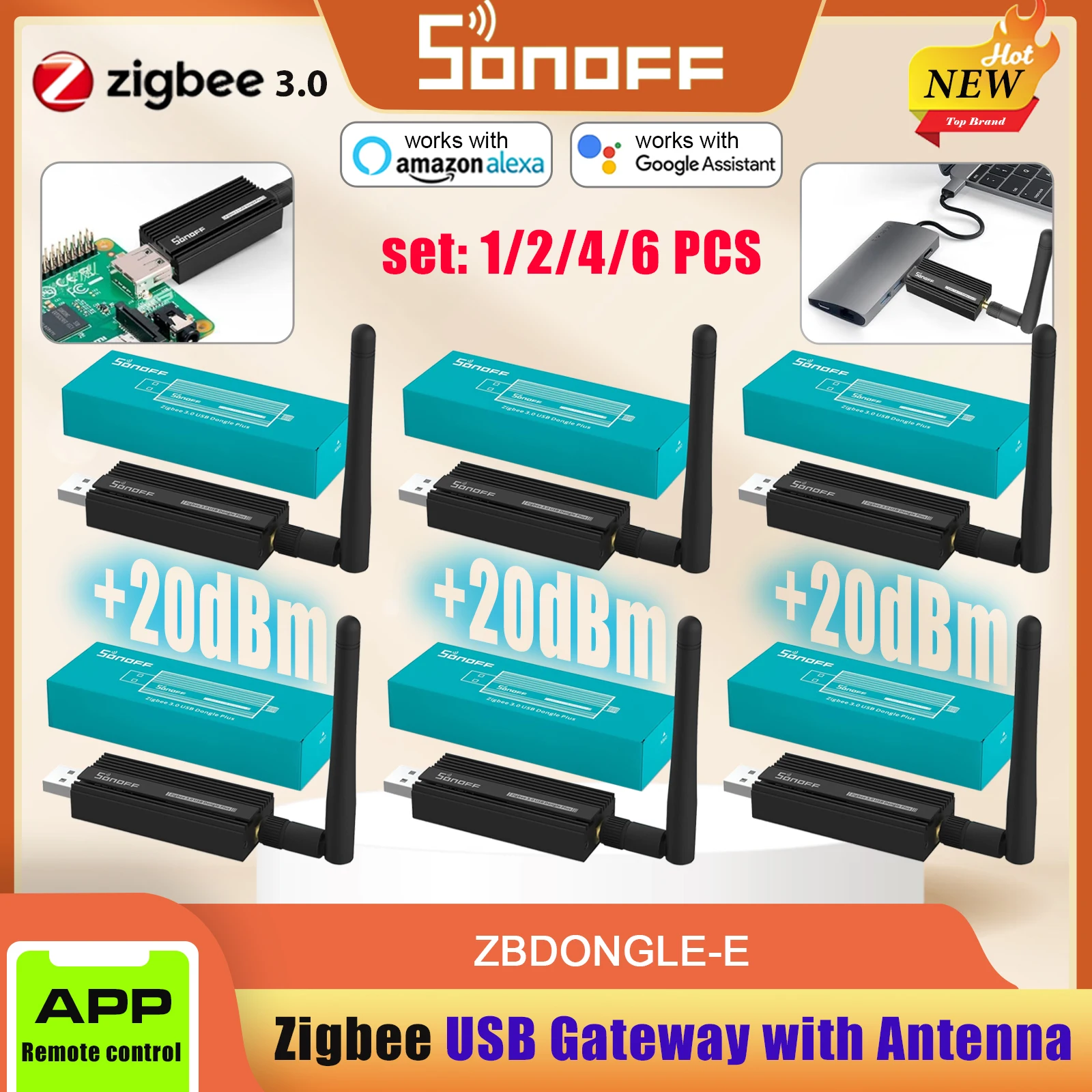 SONOFF ZBDongle-E Zigbee 3.0 USB Dongle Plus Universal Gateway ZHA ...