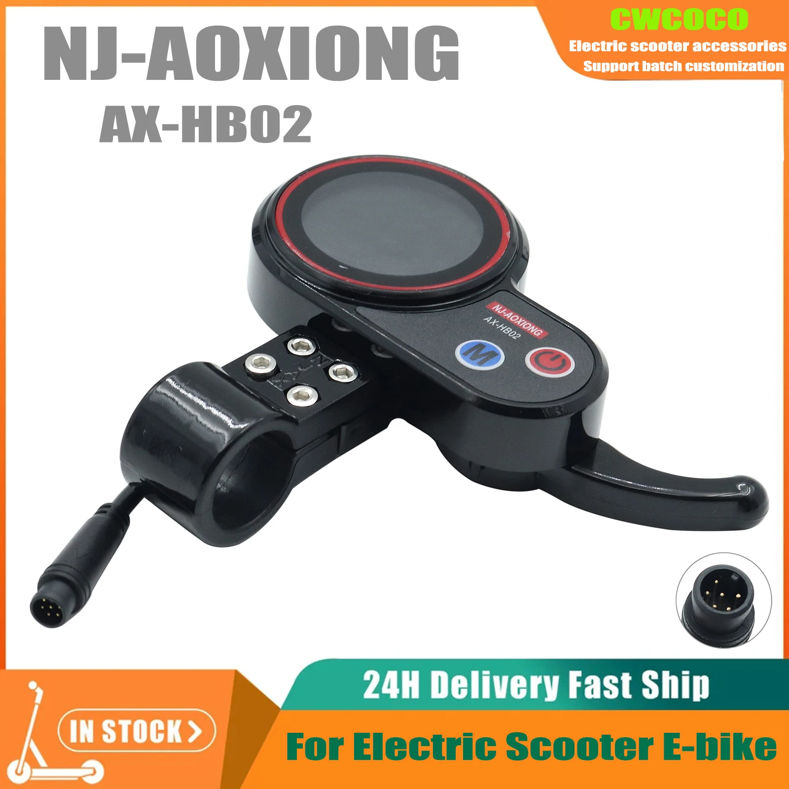 NJ-AOXIONG-AX-HB02-6pin-LCD-Display-Throttle-Display-With-Controller ...