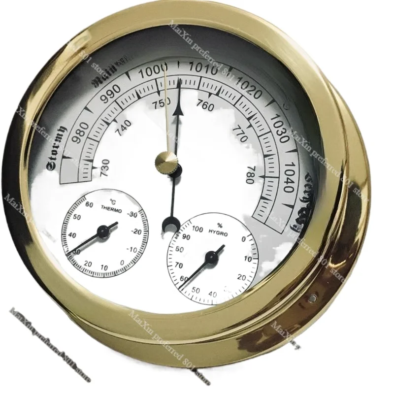 143Mm marine nautical copper frame temperature hygrometer weather ...