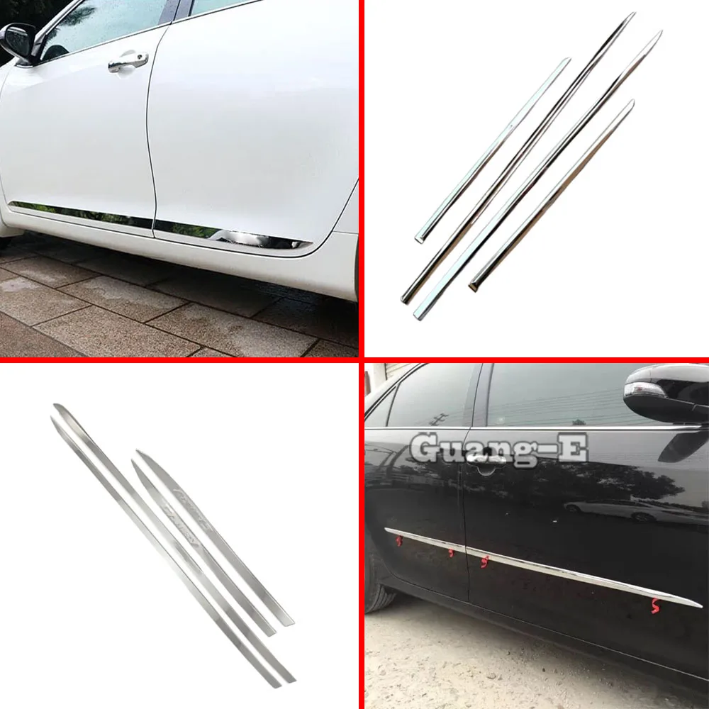 Car Styling Cover Side Door Body Trim Strip Molding Stream Lamp Panel ...