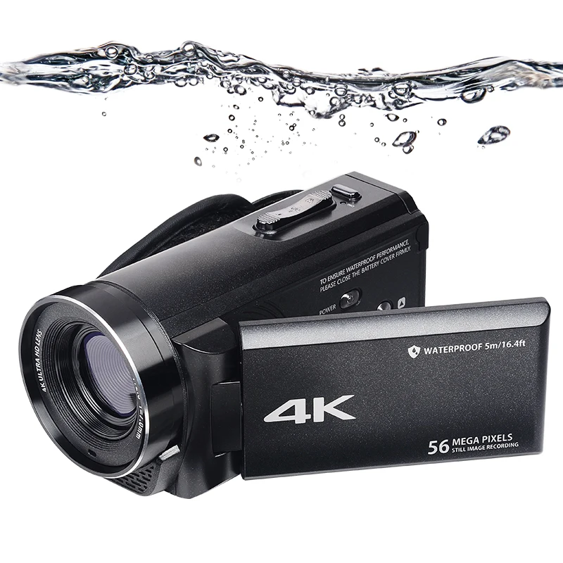 Waterproof Video Camera 4K Digital Camcorder Professional WiFi Infrared ...