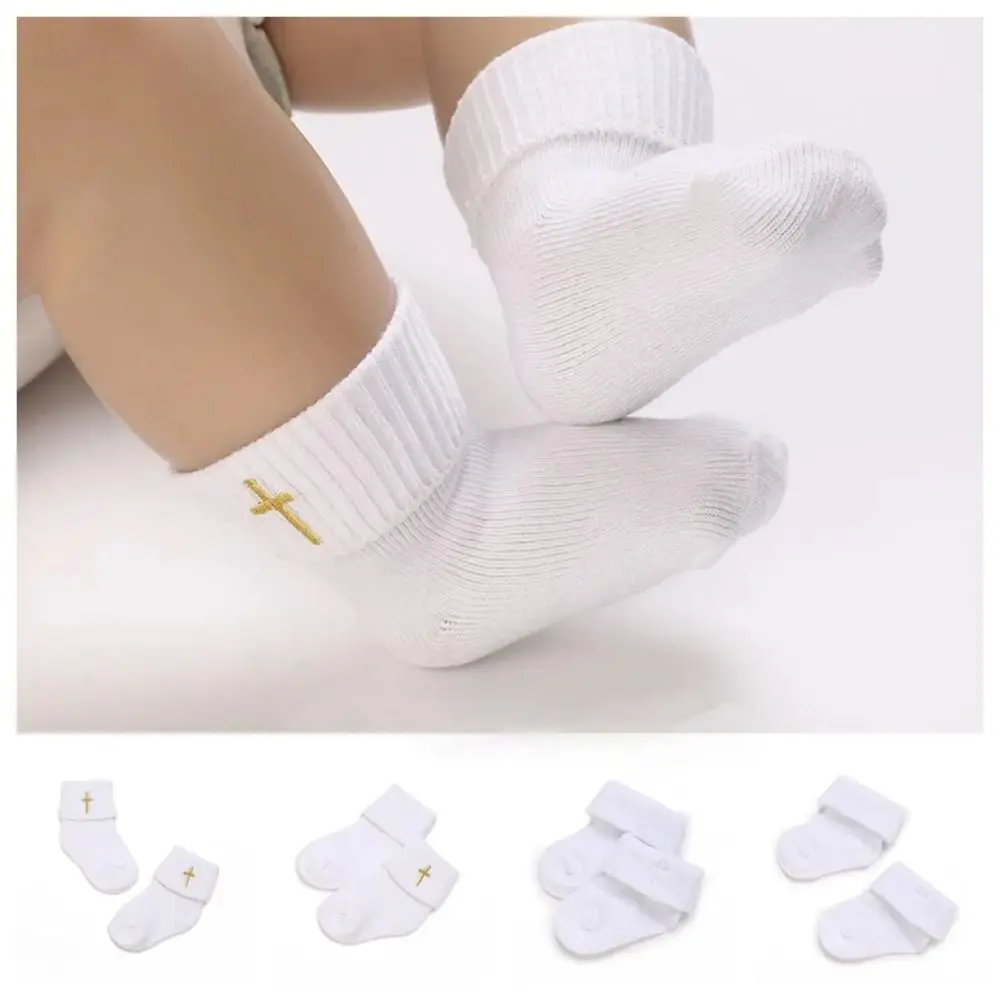 Cotton-Lace-Socks-Soft-White-Baptism-Baby-Socks-Breathable-0-18-Month ...