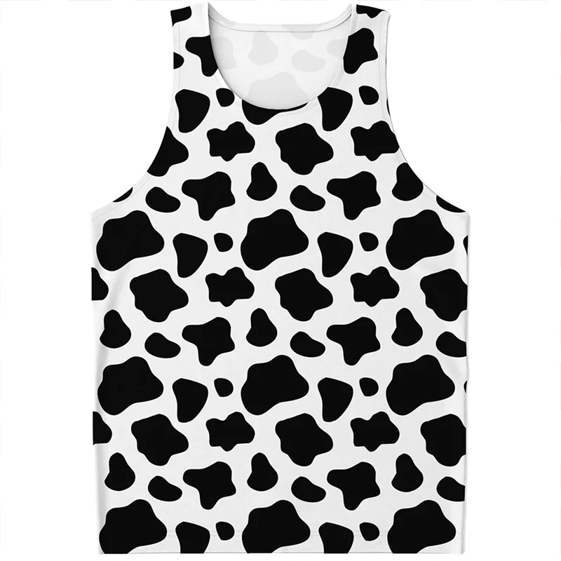 Fashion Camo Cow Pattern Tank Tops Men Summer Sleeveless Beach Vest ...