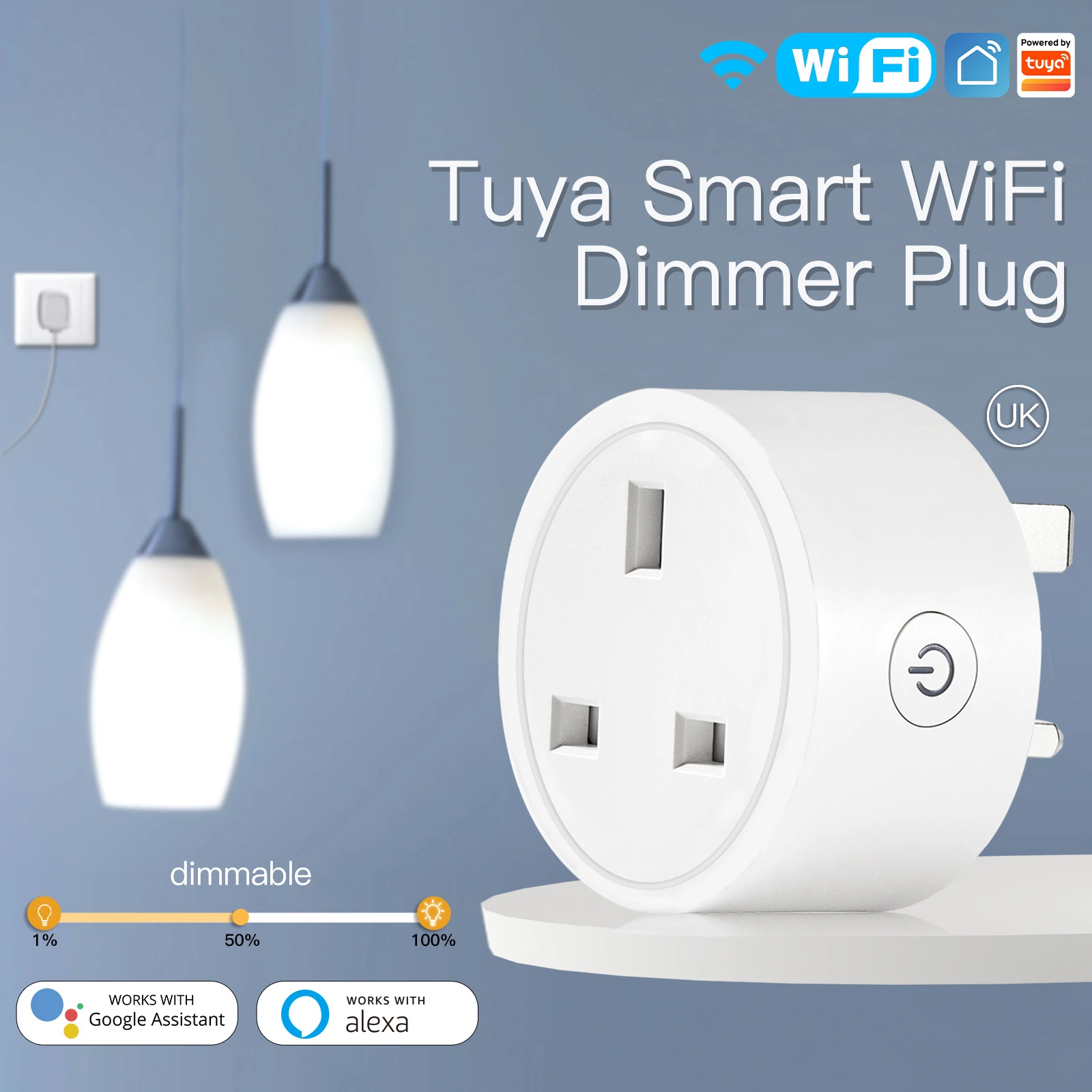 Smart Wifi Plug Alexa Dimmer | Wireless Smart Dimmer Socket ...