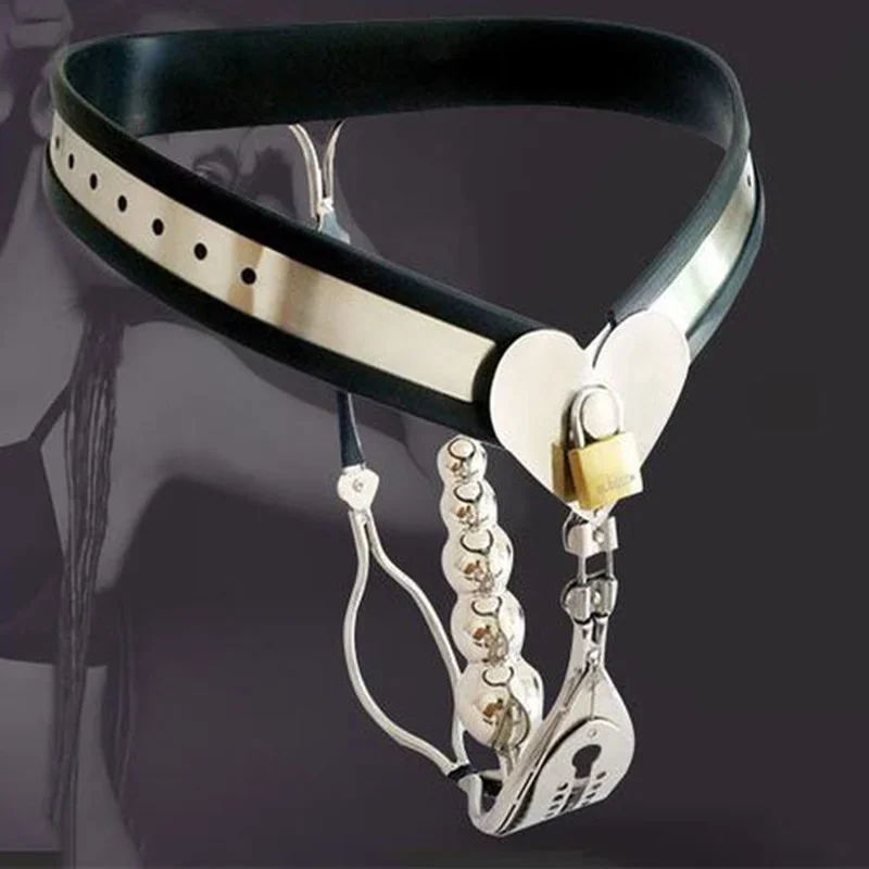 Stainless-Steel-Female-Chastity-Belt-Device-Restraint-Lockable-Panty ...