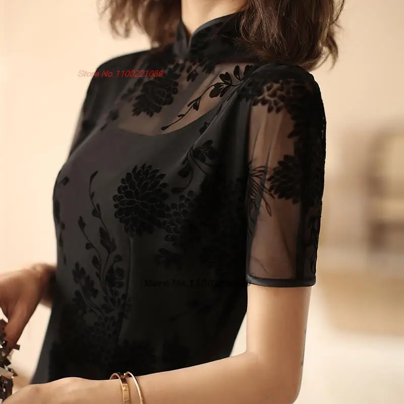 Robe de mariée chinoise Cheongsam pour femmes, robe de soirée de mariage, robe de sirène qipao ...