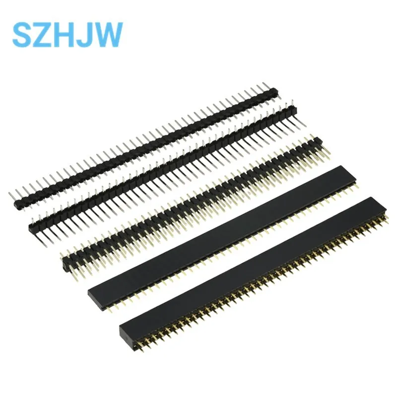 10PCS-2-54MM-Male-Female-Set-40-Pin-1x40-Single-Row-2-54-Breakable-Pin ...